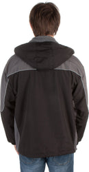 Adult Mens Two-Tone Reversible Water-Resistant Hooded Jacket ( 2 Color