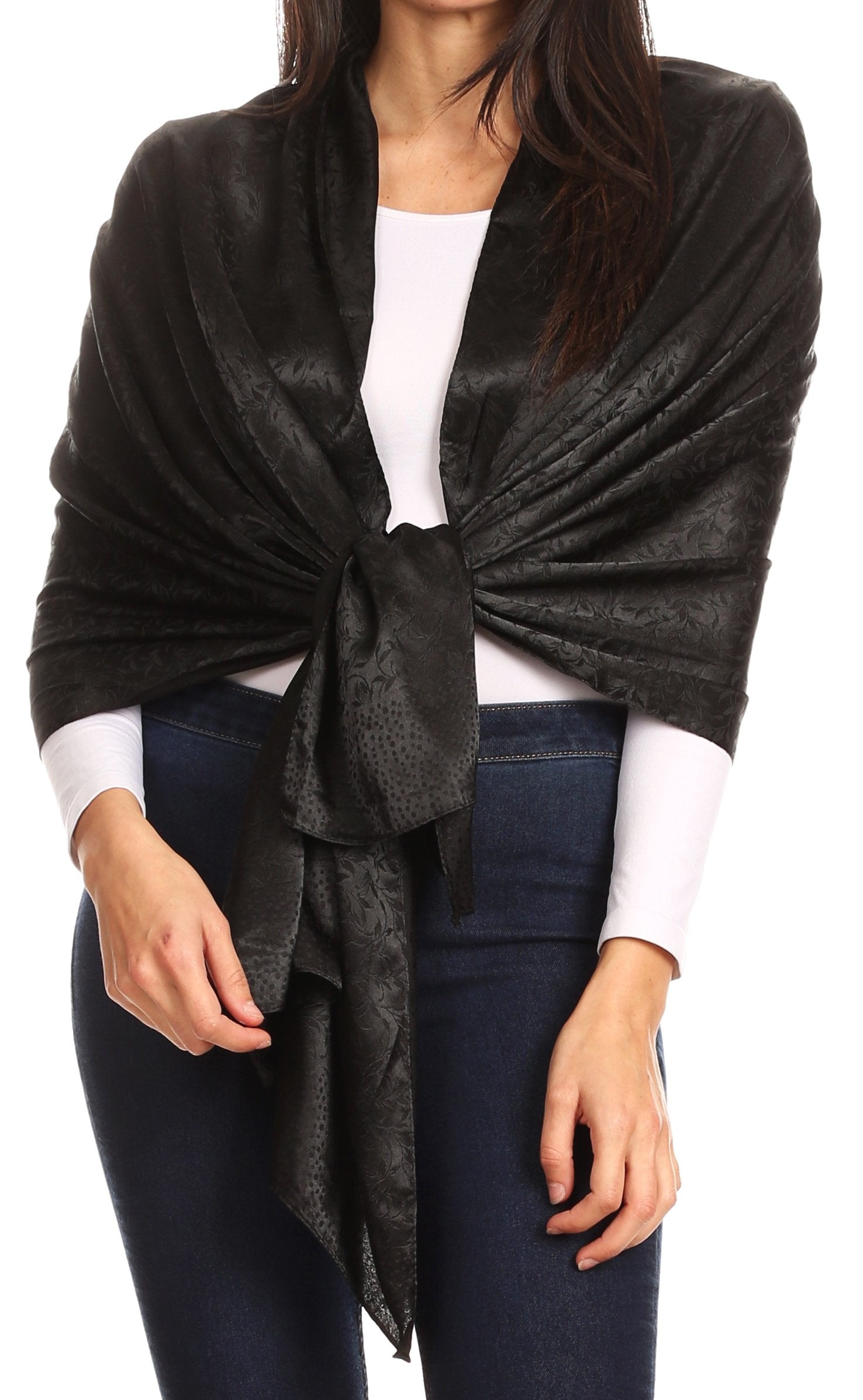 Sakkas Litta Women's Brocade Evening Shawl Wrap Head Scarf Large Soft